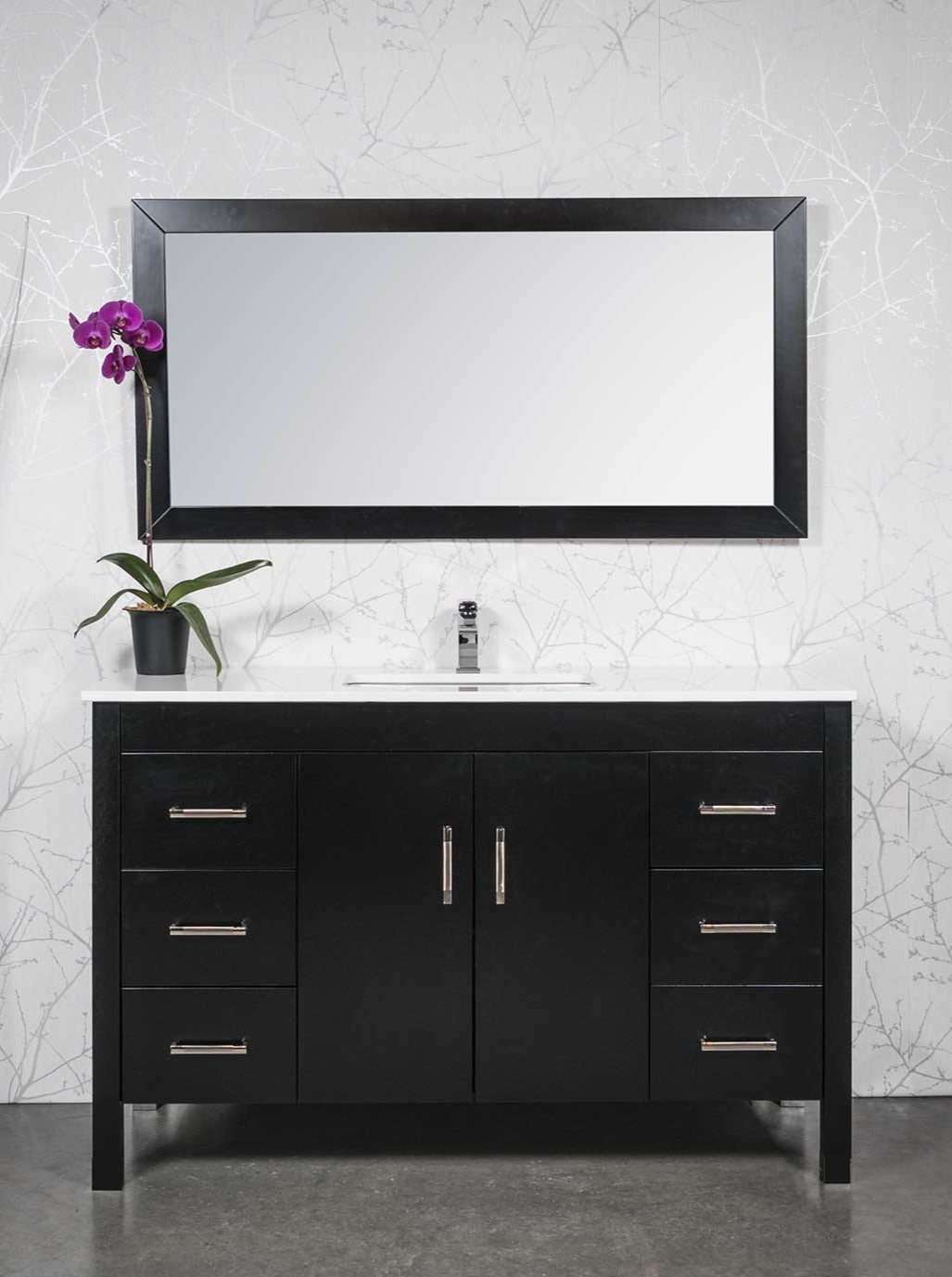 55 inch Vanity with counter - Style 2055 – modernbathrooms.ca