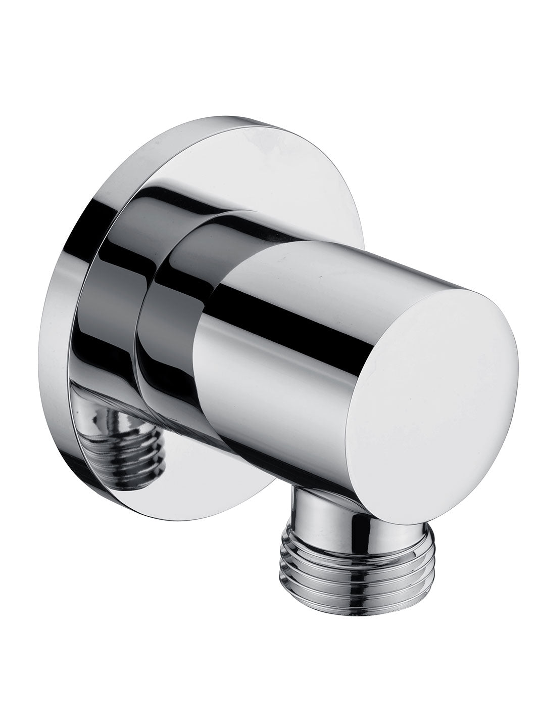 Chrome Wall Connector for Handheld Showers – Round