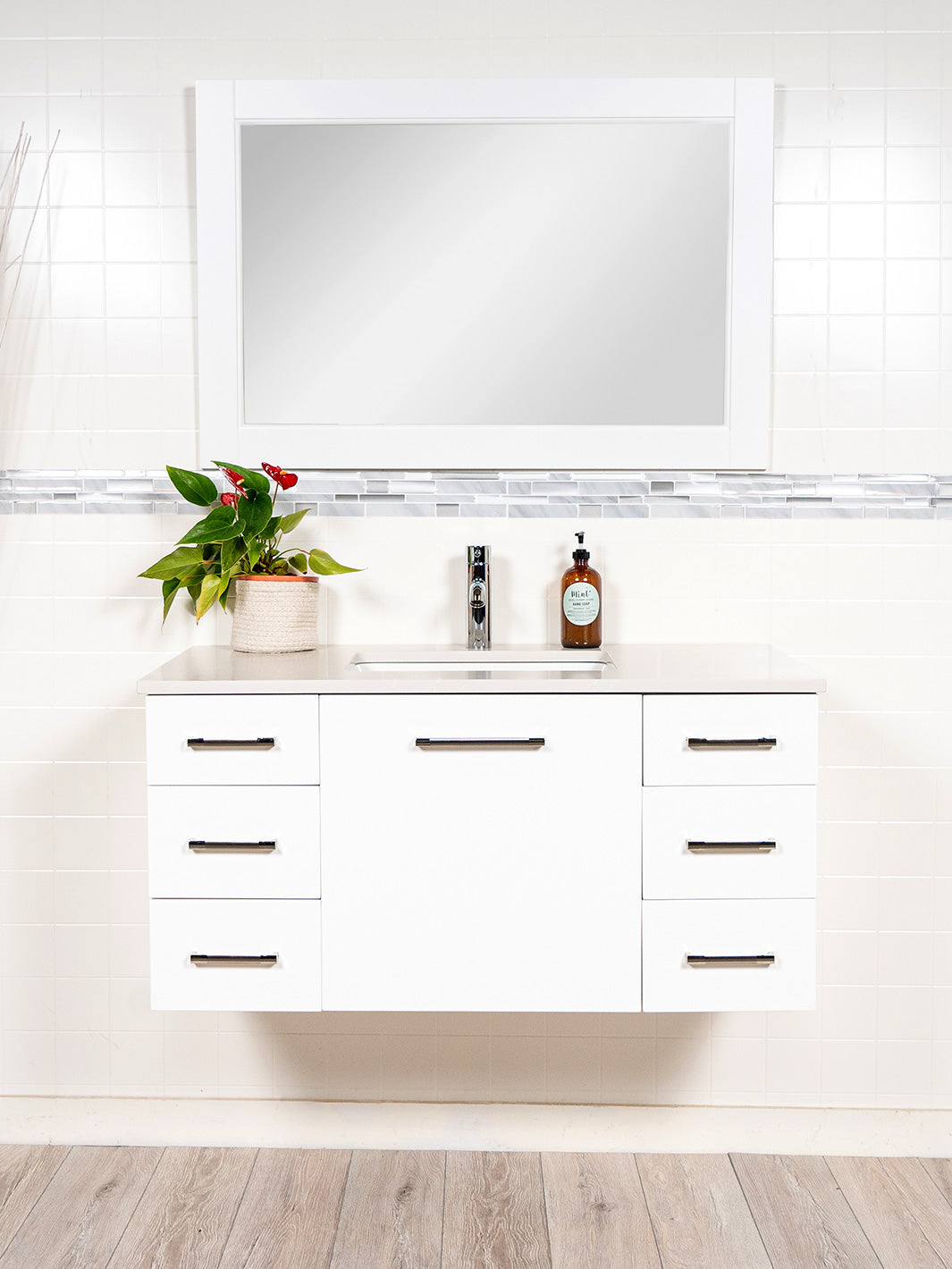 Wall Hung Bathroom Vanity 42 inches wide - Style 5042