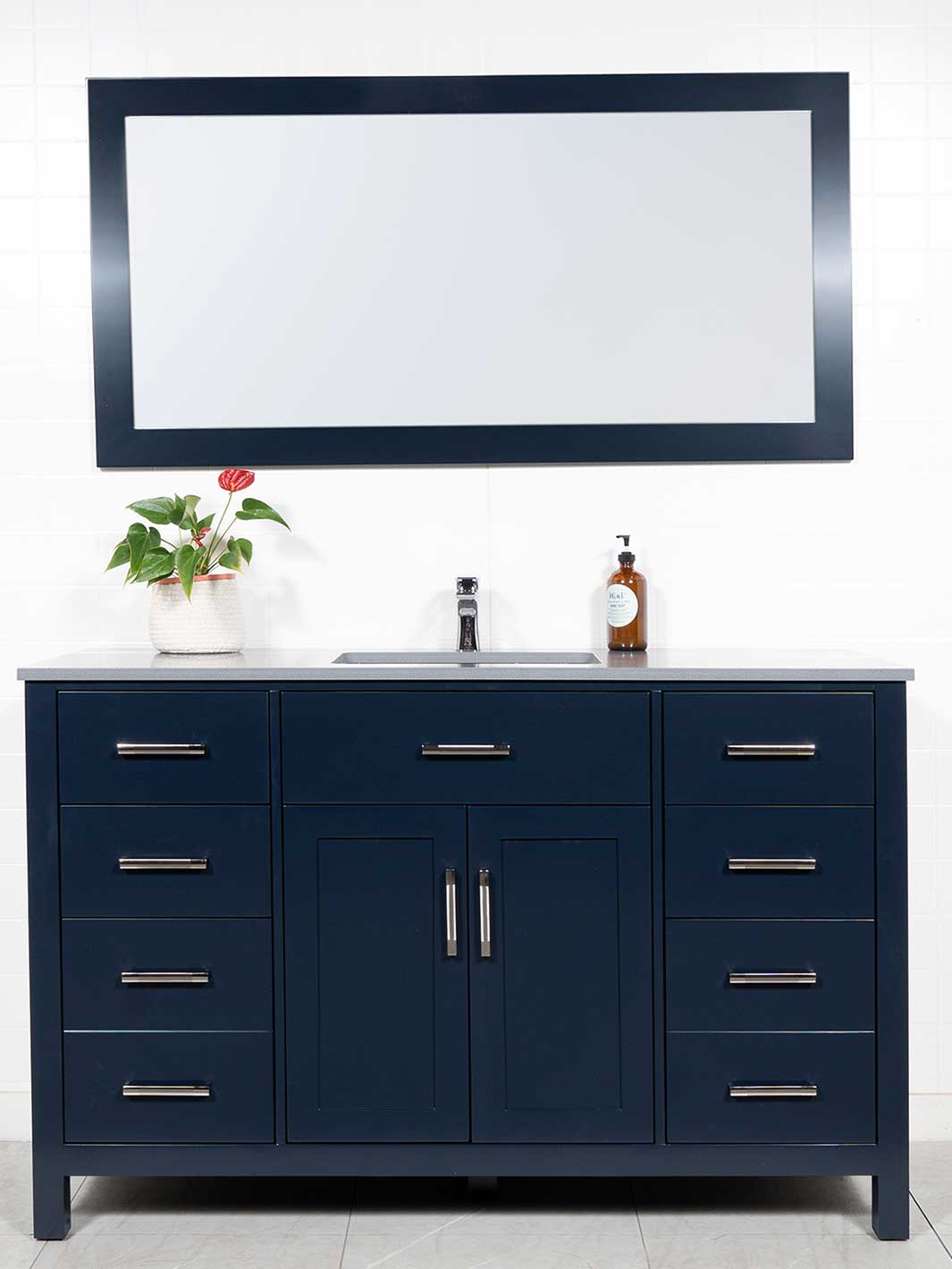 55 inch Bathroom vanity with sink - Style 7155 – modernbathrooms.ca