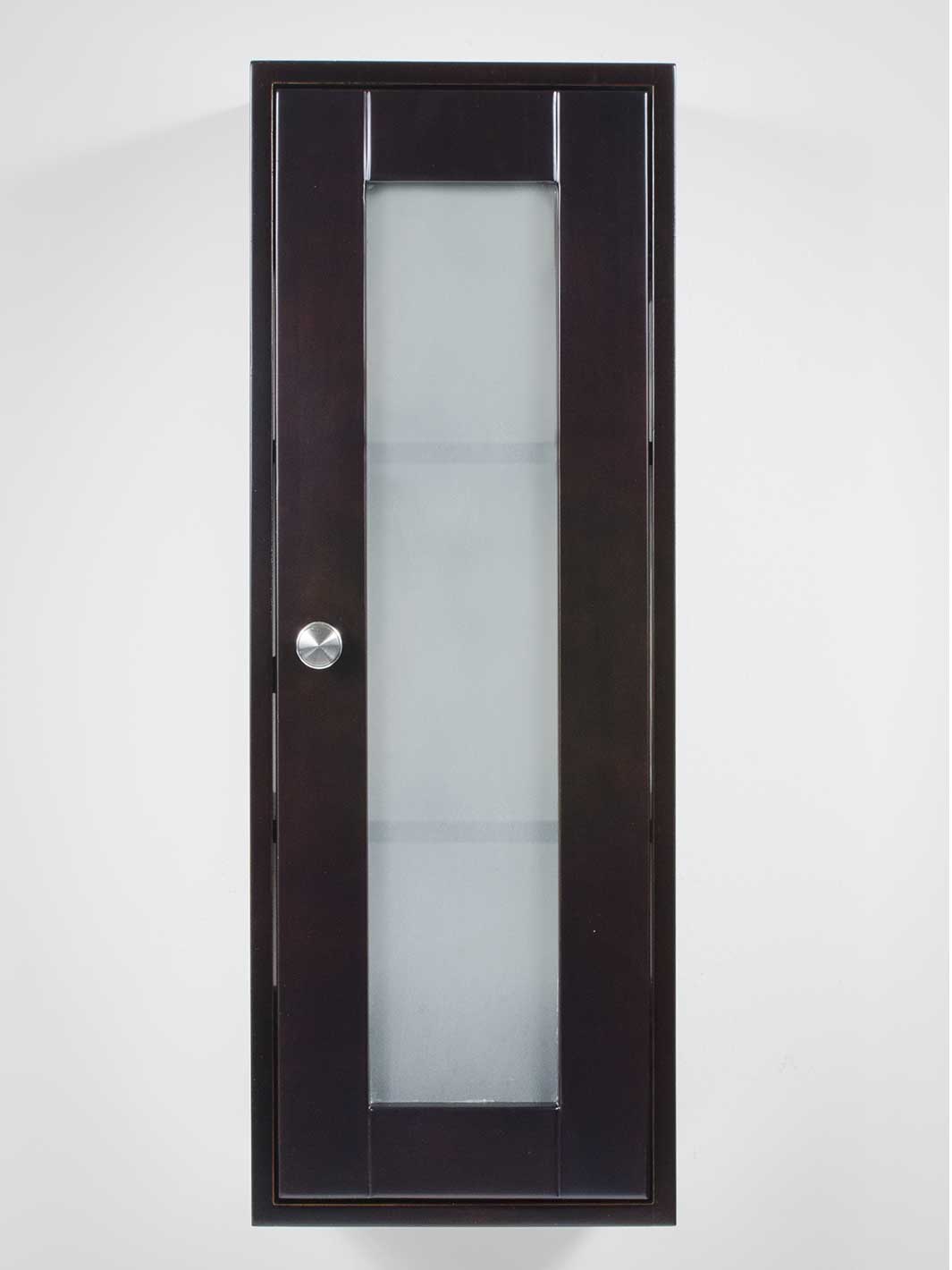 Small Bathroom Storage Cabinet – Wall Mounted with Frosted Glass Doors ...